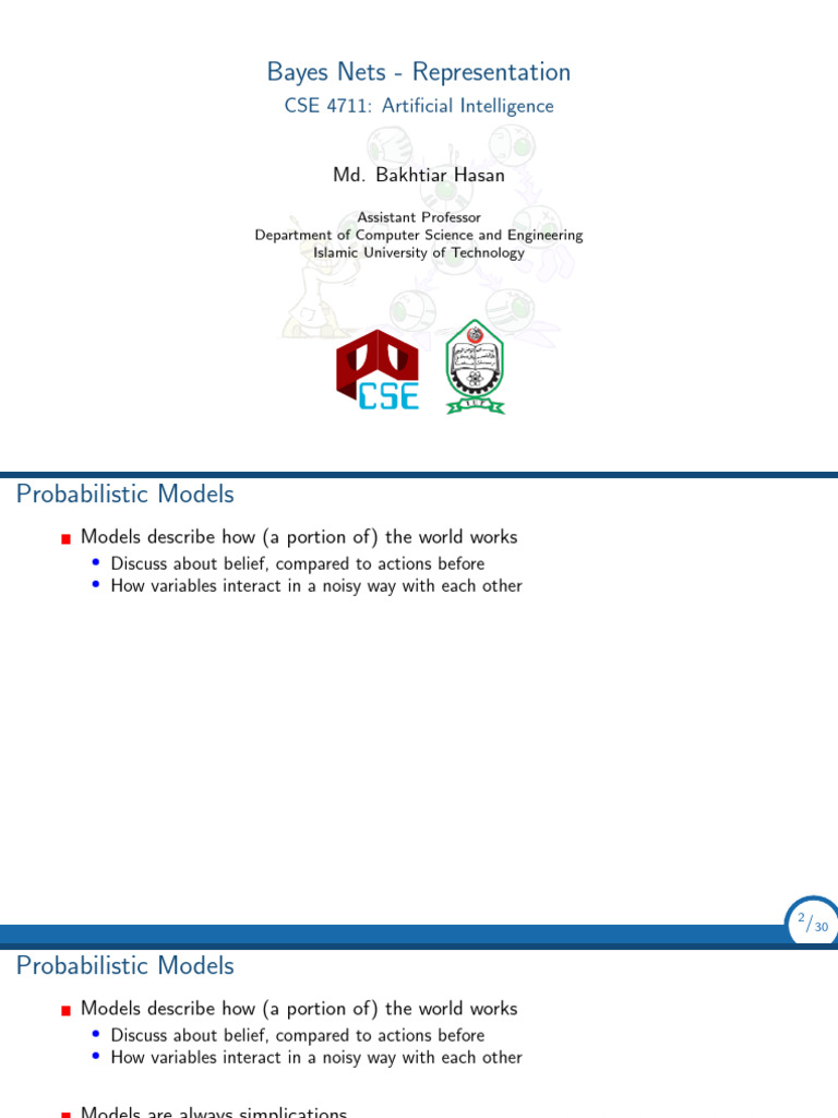 Bayes Nets - Representation | PDF | Statistics | Applied Mathematics