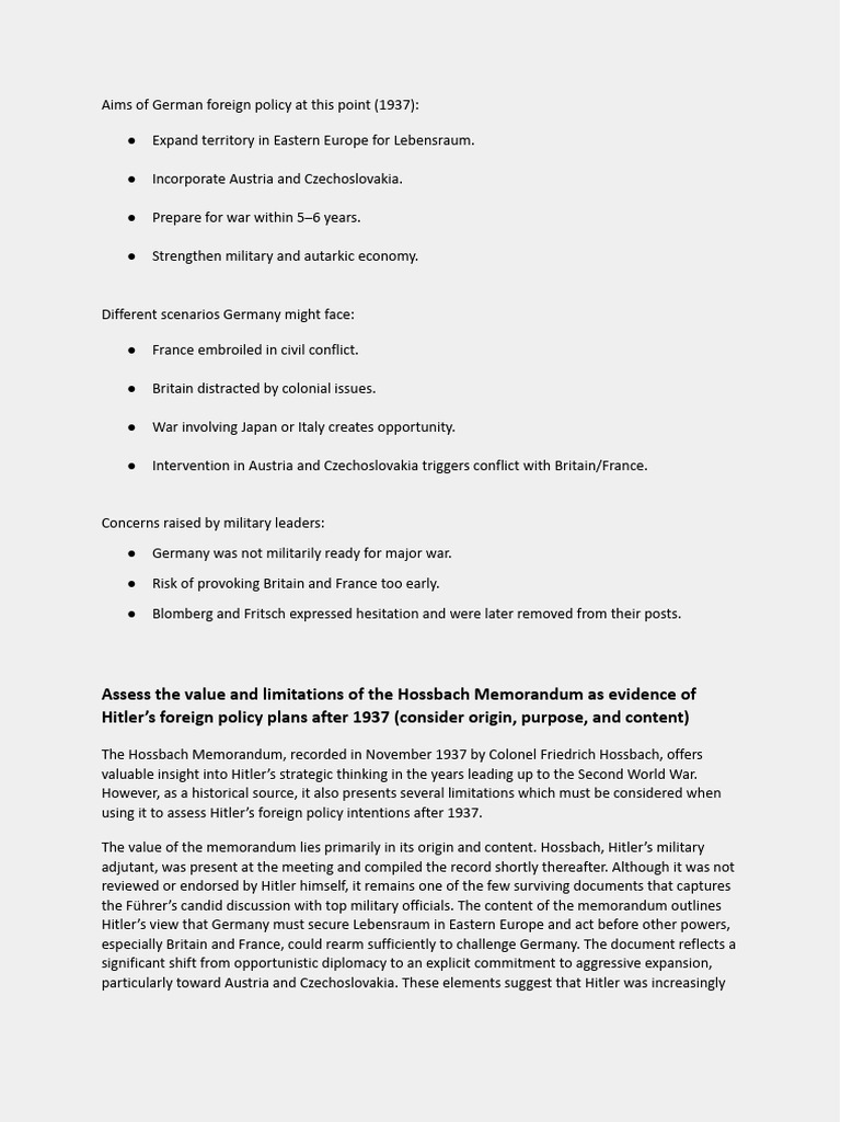 WT4 Paper 1 Practice IBDP History HL Task | PDF | Adolf Hitler | Nazi Germany