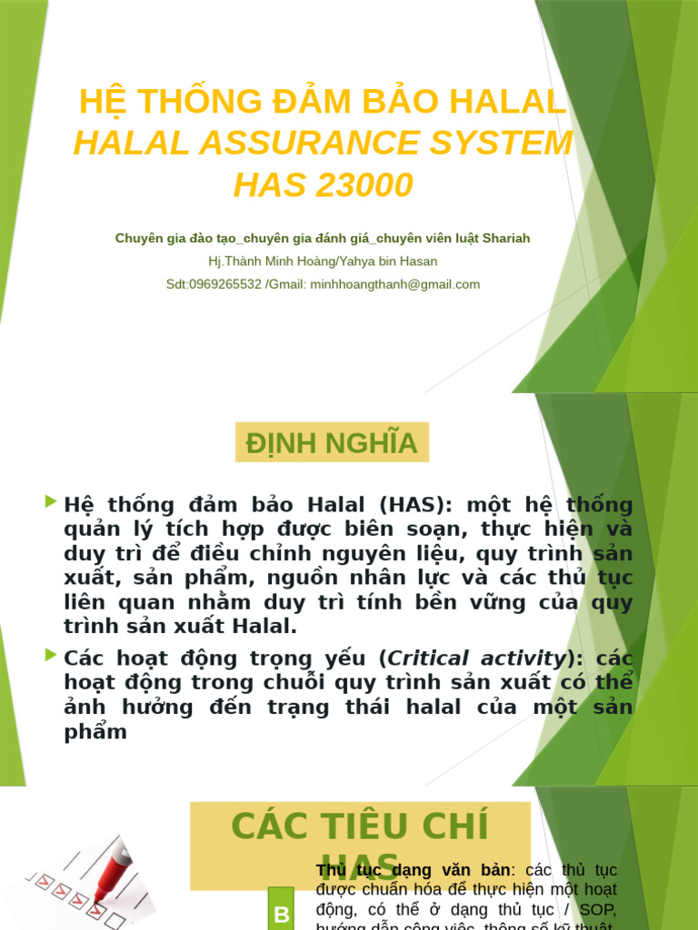 Hệ Thống Đảm Bảo Halal (HAS 23000) | PDF