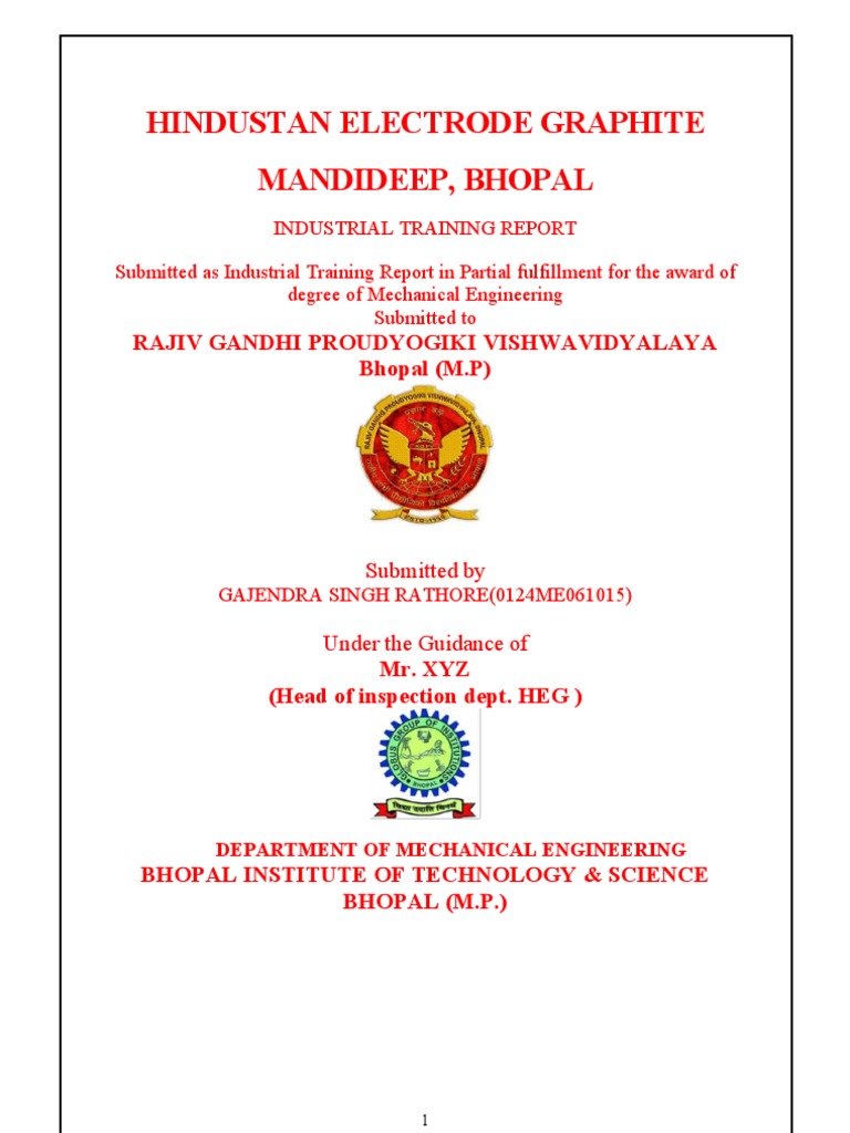 Industrial Training Report Format | PDF | Technology & Engineering