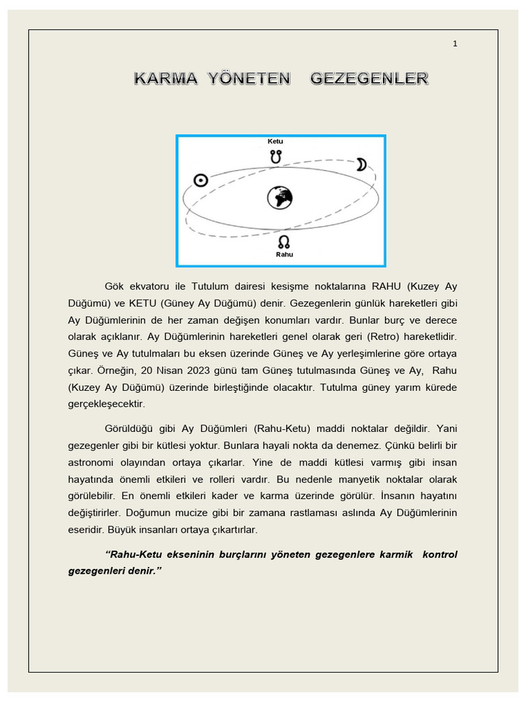 Rahu Ketu Aksı | PDF