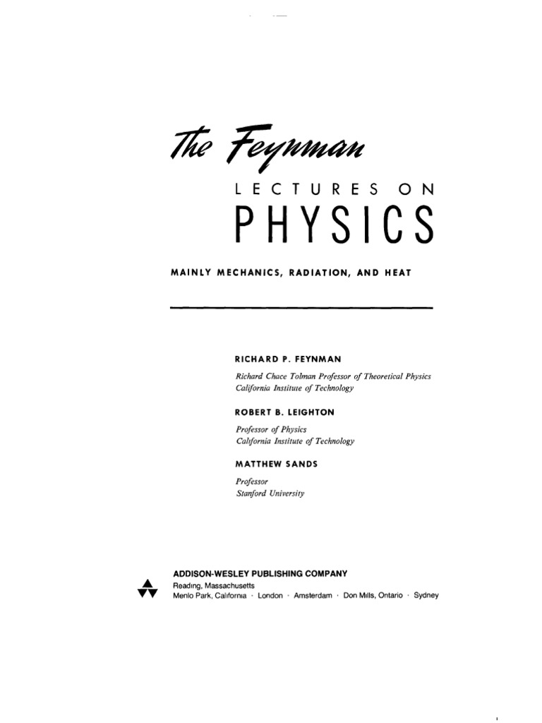 The Feynman Lectures On Physics, Vol 2 | PDF | Richard Feynman | Works