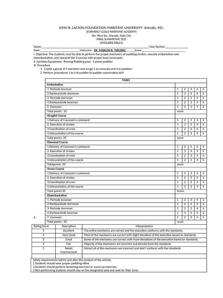 PATHFIT 4 Final Summative Test 5 | PDF