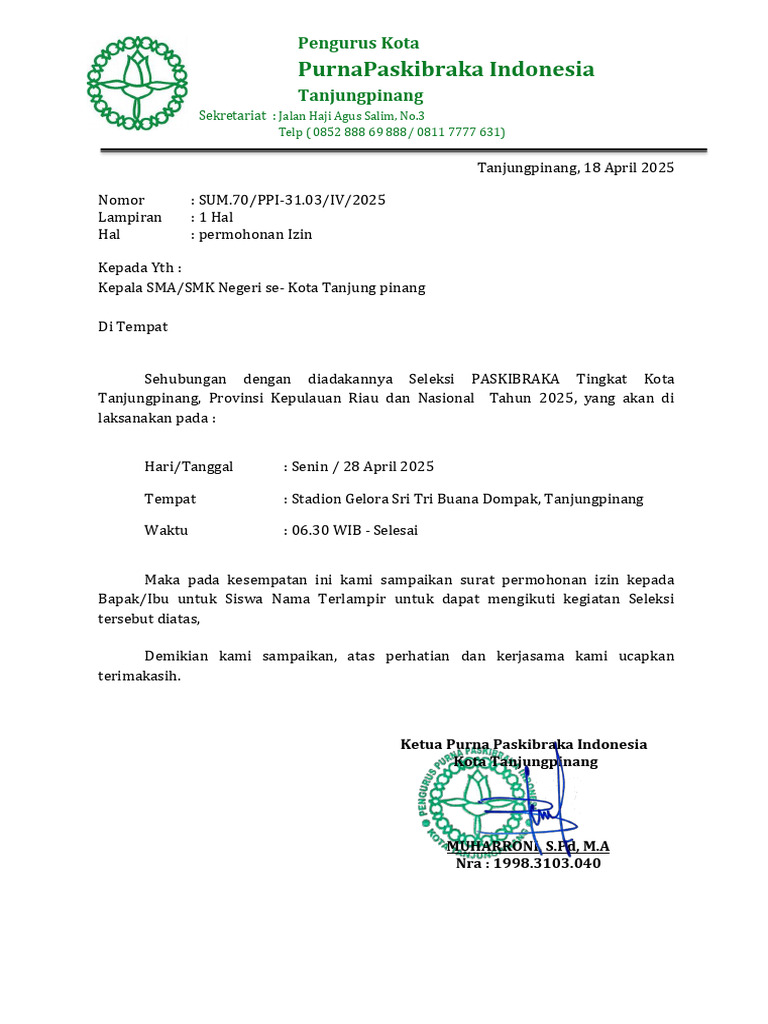 Surat Izin PPI 2025 (5) | PDF