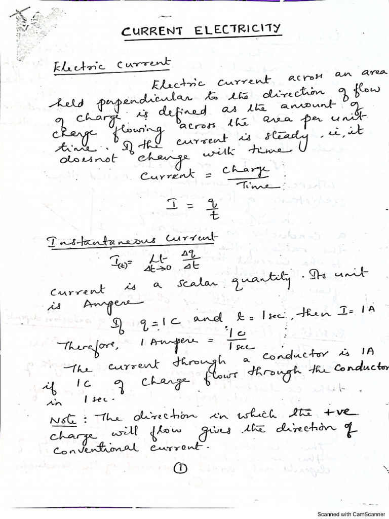 Current Electricity | PDF
