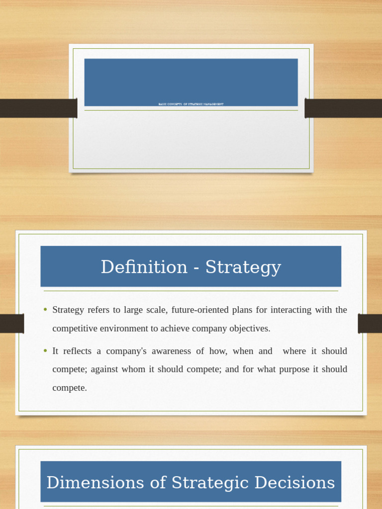 Strategic Management Concepts Explained | PDF | Strategic Management ...