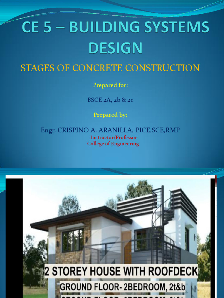 LECTURE-4-6 Building Systems Design | PDF | Beam (Structure) | Concrete