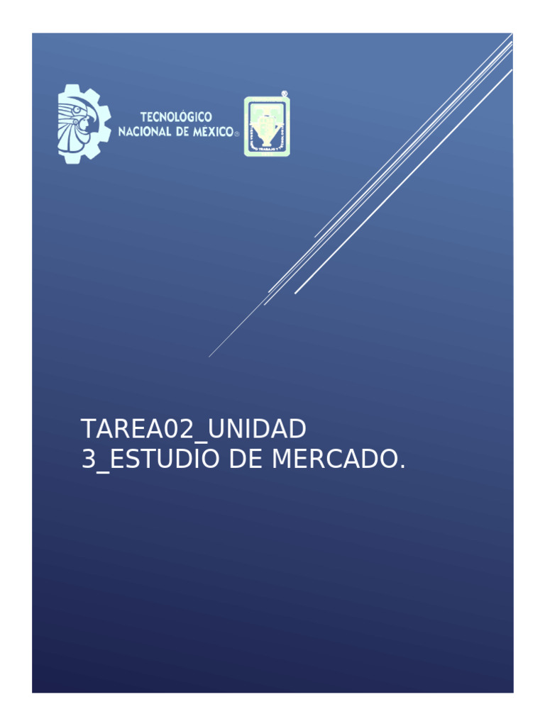 Tarea02_Unidad 3_Estudio de Mercado. | PDF | Logística | Cadena de suministro