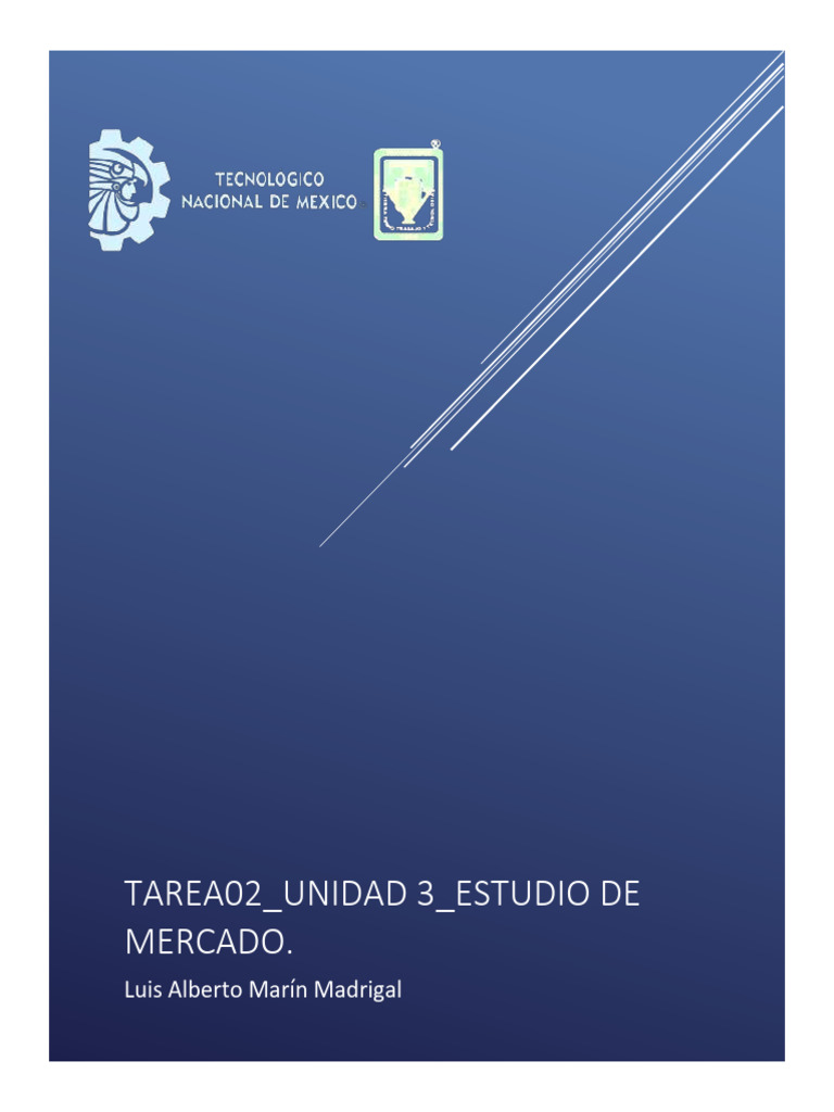 Tarea02 - Unidad 3 - Estudio de Mercado | PDF | Logística | Cadena de suministro