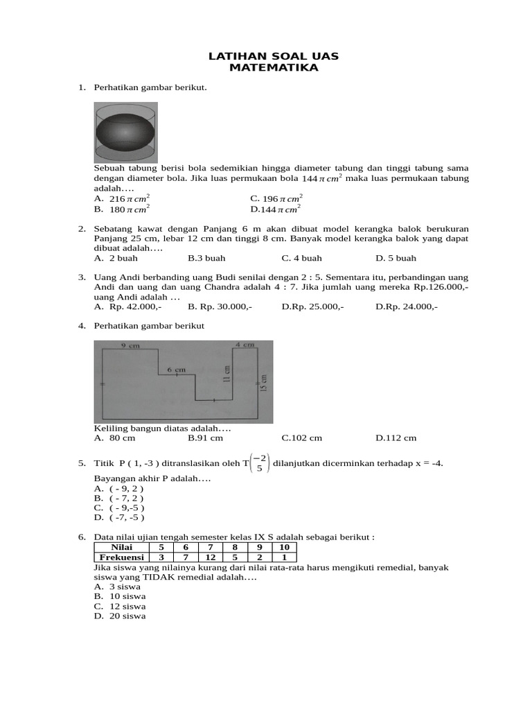 Latihan Soal Uas 2 | PDF