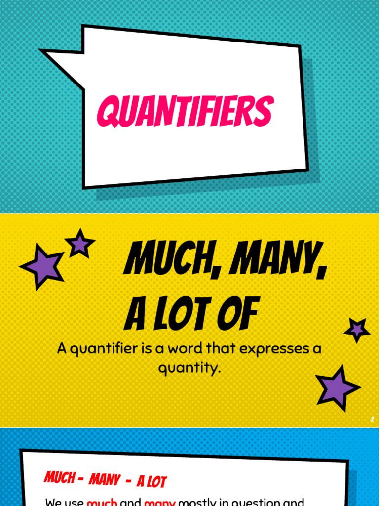 Quantifiers Many Much A Lot of Few Little Grammar Guides - 124931 | PDF ...