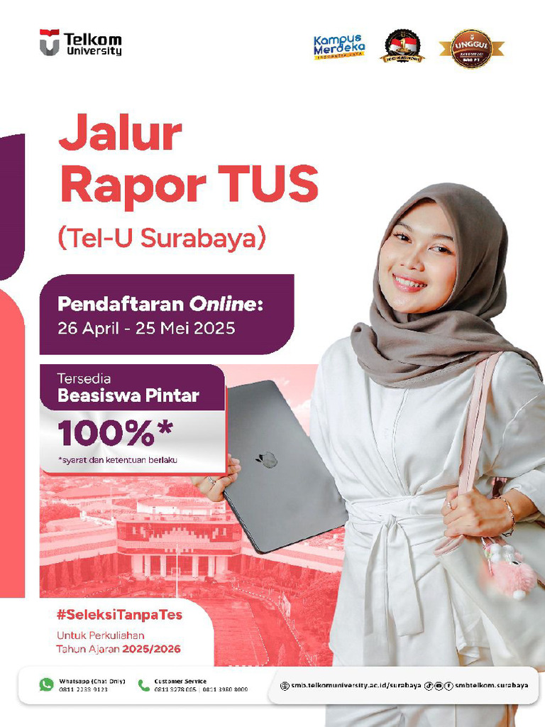 Brosur-Jalur-Telkom-University-Surabaya-Mei-2025 | PDF