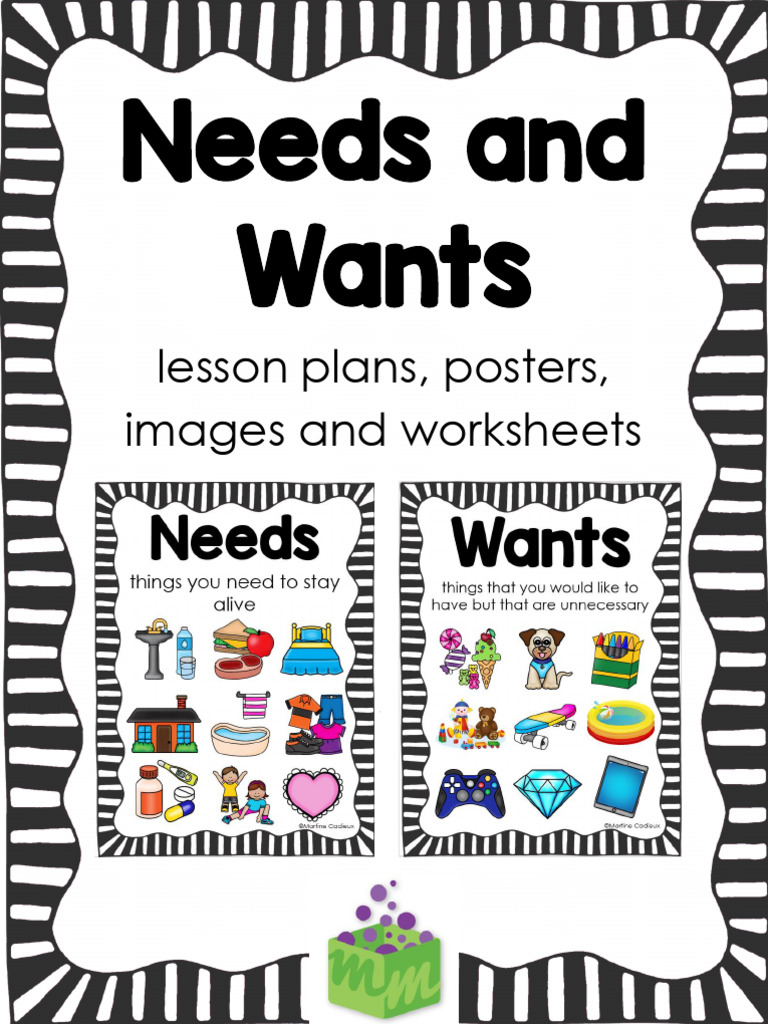 Needs vs. Wants Lesson Plans for Kids | PDF