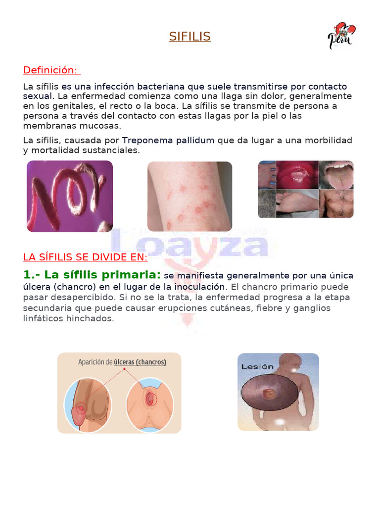 SIFILIS LOAYZA | PDF | Salud pública | Enfermedades y trastornos