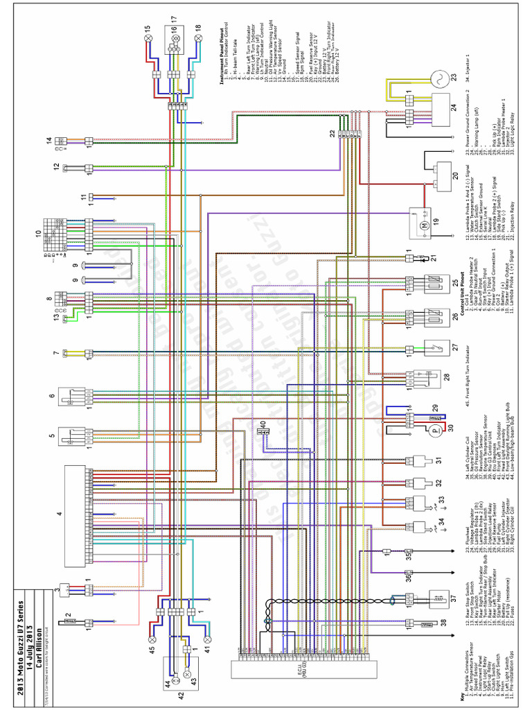 Moto Guzzi V7 2013 Wire Diagram | PDF