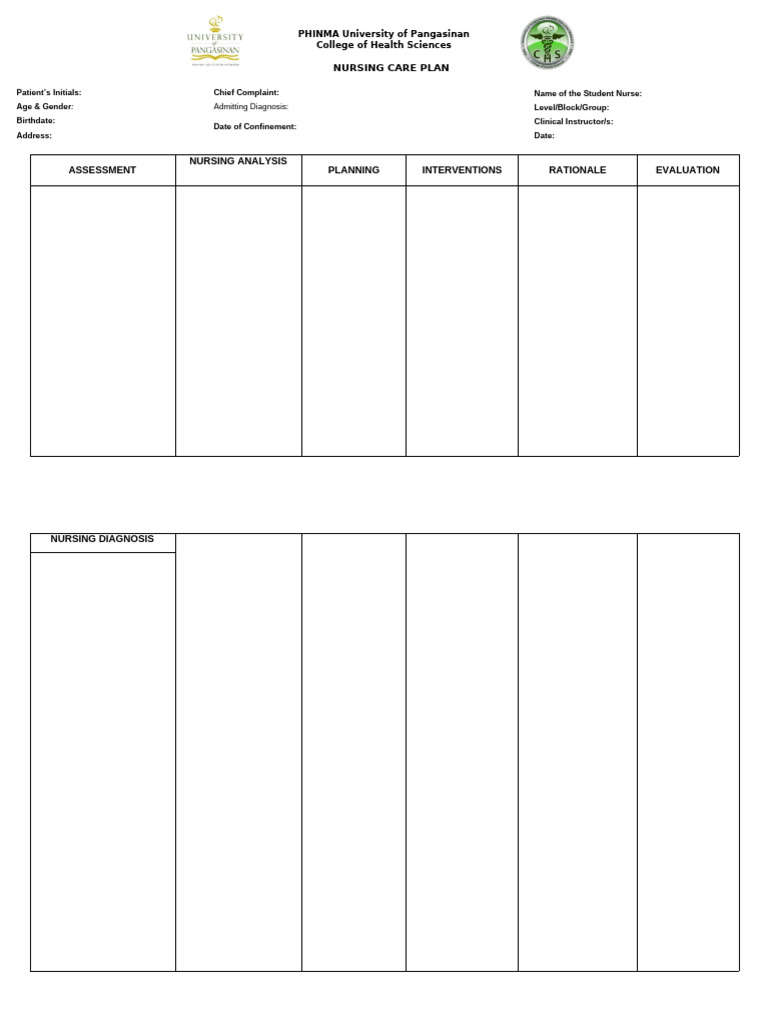 NCP Template 2 | PDF