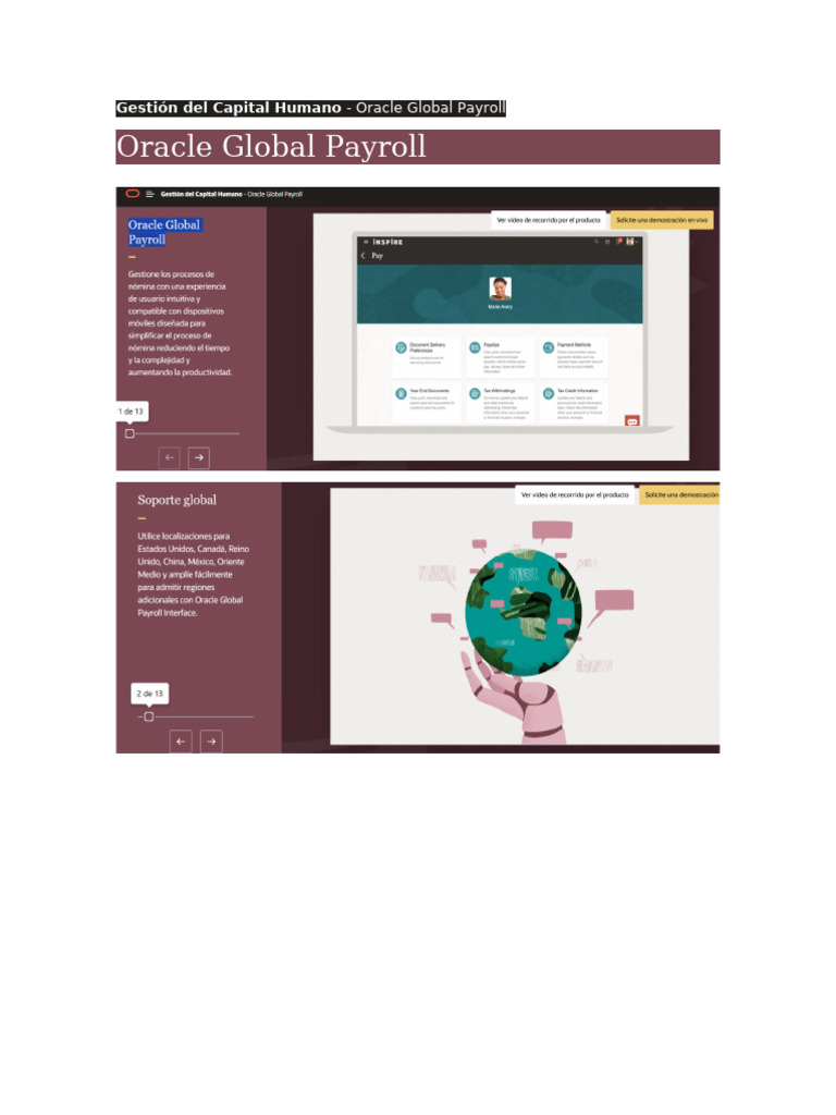 Oracle Global Payroll | PDF