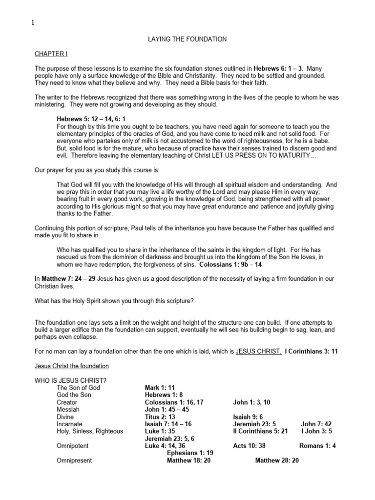 07 Laying The Foundation | PDF | Baptism | John The Baptist