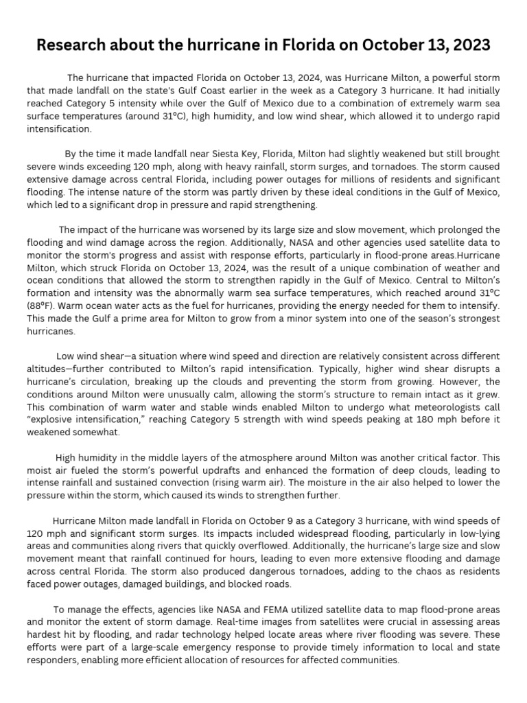 Reflection of The Huricane | PDF | Tropical Cyclones | Wound