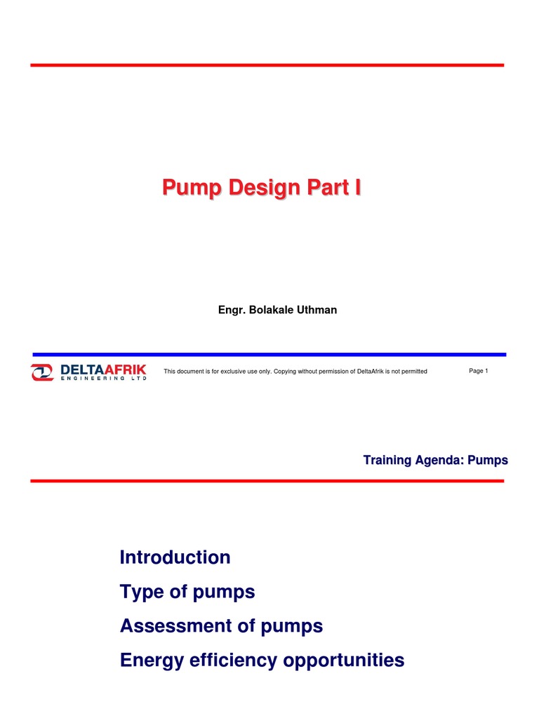 Pump Training Slides Slides 1 - 20 | PDF | Pump | Fluid Mechanics