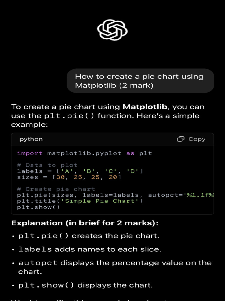 Create Pie Chart | PDF