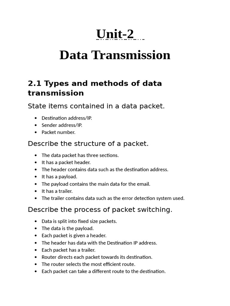 Unit-2 Data Transmission | PDF | Key (Cryptography) | Public Key Cryptography