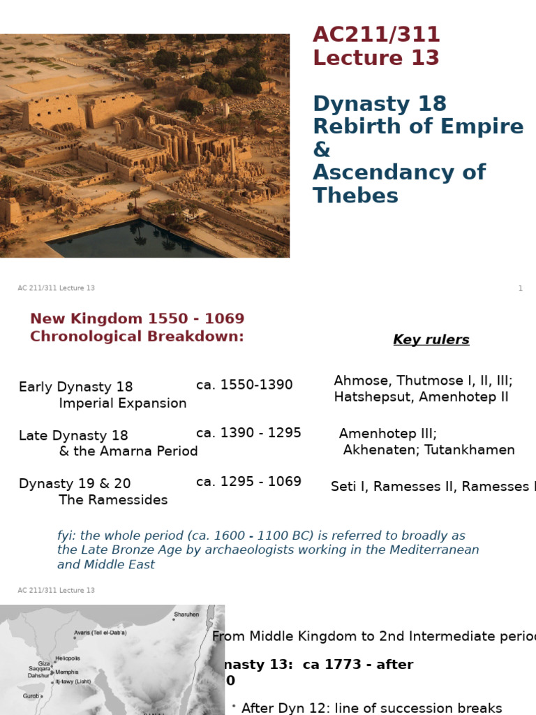 Dynasty 18: Thebes and Empire Rebirth | PDF | Thebes | New Kingdom Of Egypt