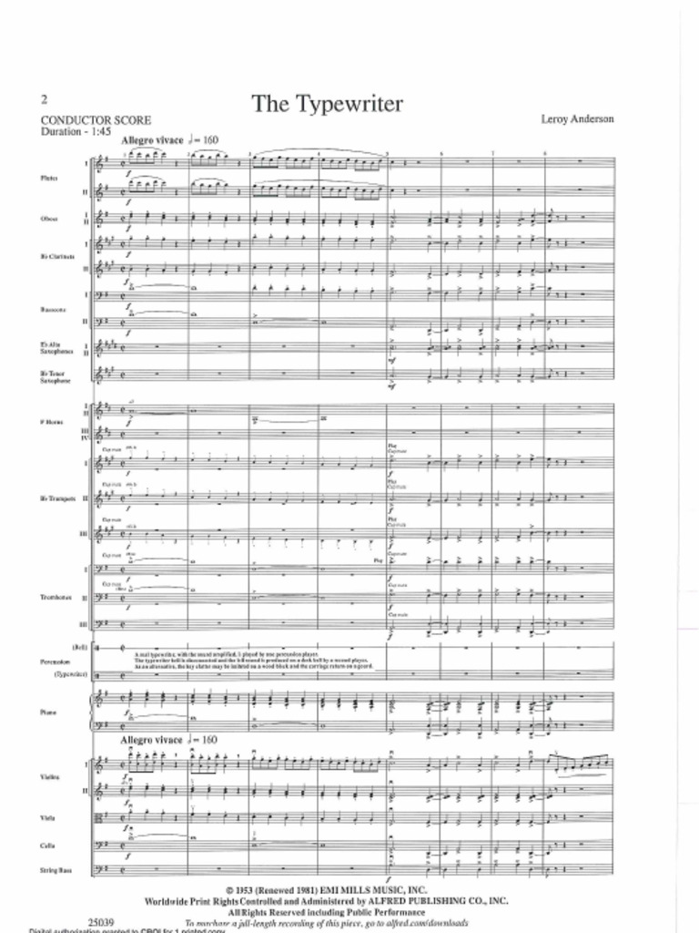 Typewriter Score | PDF