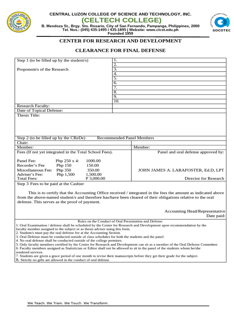 TOPICAL-DEFENSE-CLEARANCE-sf-2024 | PDF | Thesis