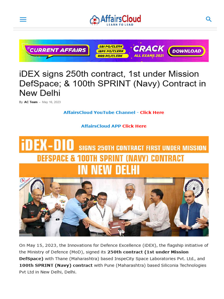 affairscloud_com_idex_signs_250th_contract_1st_under_mission_defspace ...