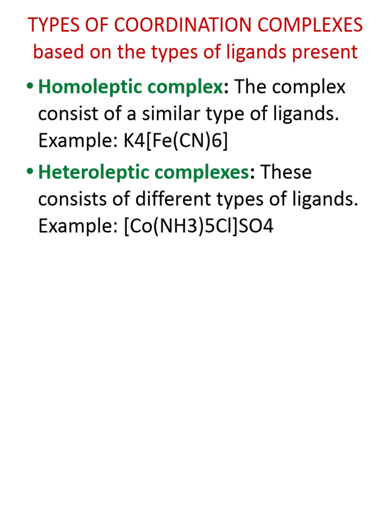 Coordination Complexes and Nomenclature | PDF | Coordination Complex ...