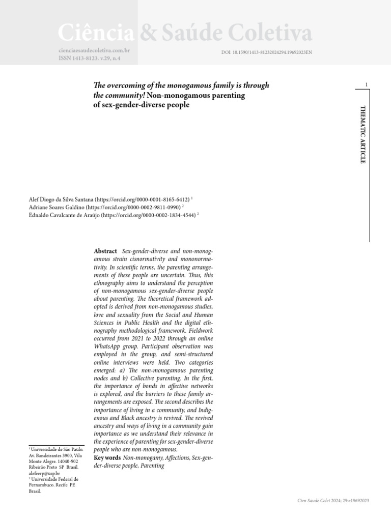 The Overcoming of The Monogamous Family Is Through 1 | PDF | Family ...