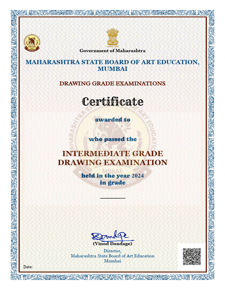 Maharashtra Intermediate Drawing Certificate | PDF