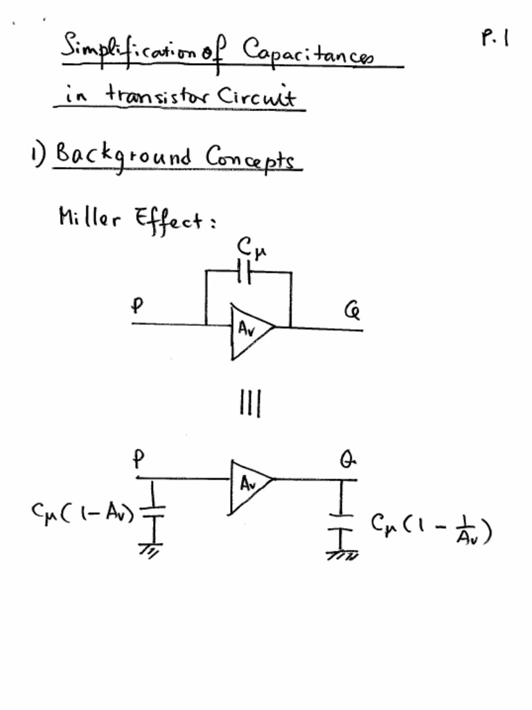 Chapter 5b - Simplification of Capacitances in Transistor Circuits | PDF