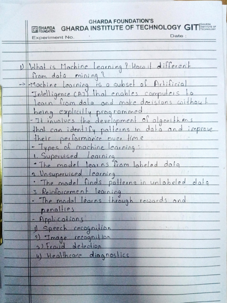 ML Assignment No.1 | PDF