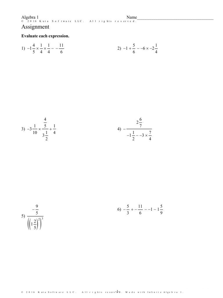 Order of Operations Worksheet2 | PDF | Mathematics | Algebra