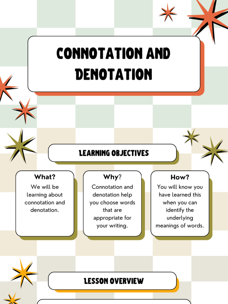 Connotation and Denotation English Lesson Education Presentation in Orange - 20250522 - 231616 ...