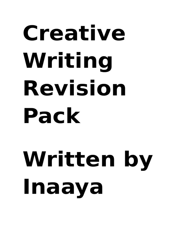 Creative Writing Revision Tips | PDF
