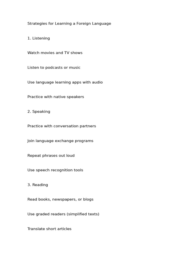 Effective Strategies for Language Learning | PDF