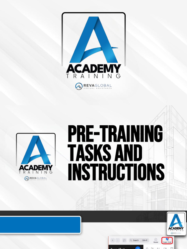 Academy PreTraining Tasks and Instructions 2025 | PDF | Digital Technology | Information Technology