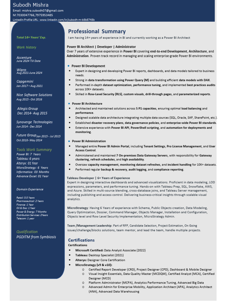 .Trashed-1750179782-Subodh Mishra Resume-Power BI | PDF | Microsoft Sql Server | Business ...