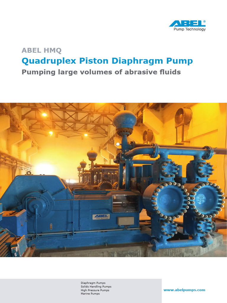 Abel HMQ Piston Diaphragm Pumps Datasheet en | PDF | Pump | Piston