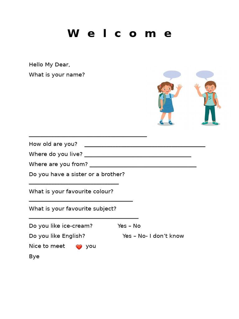 Welcome Card | PDF