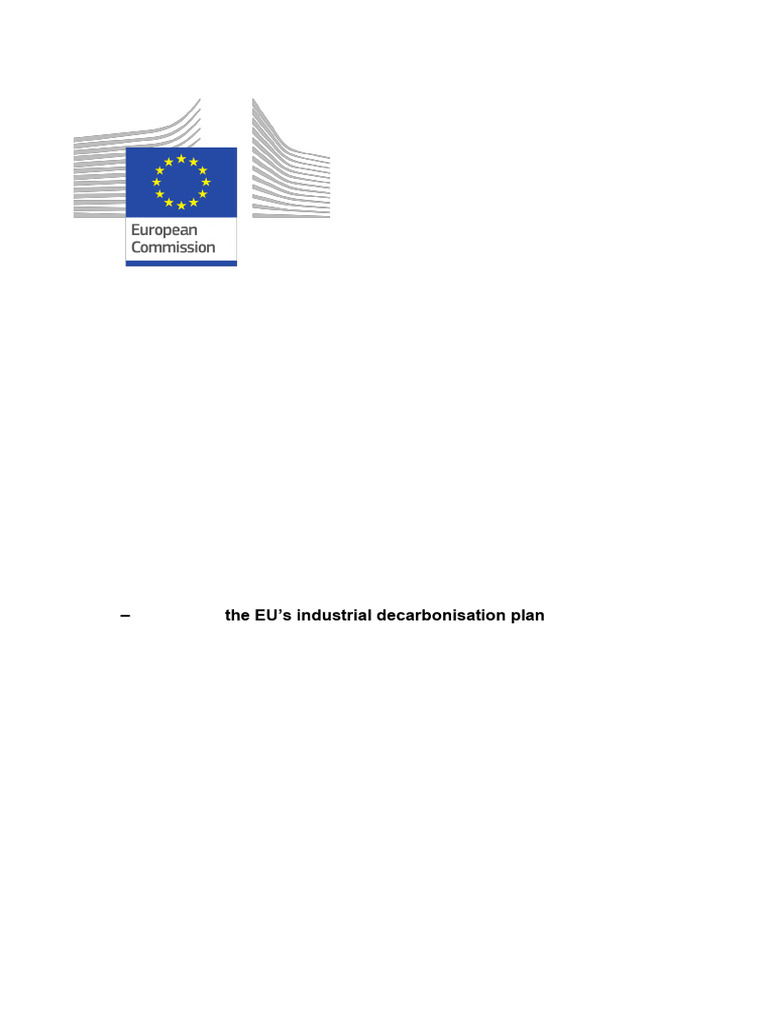 EU Industrial Decarbonisation Strategy | PDF | Clean Technology ...
