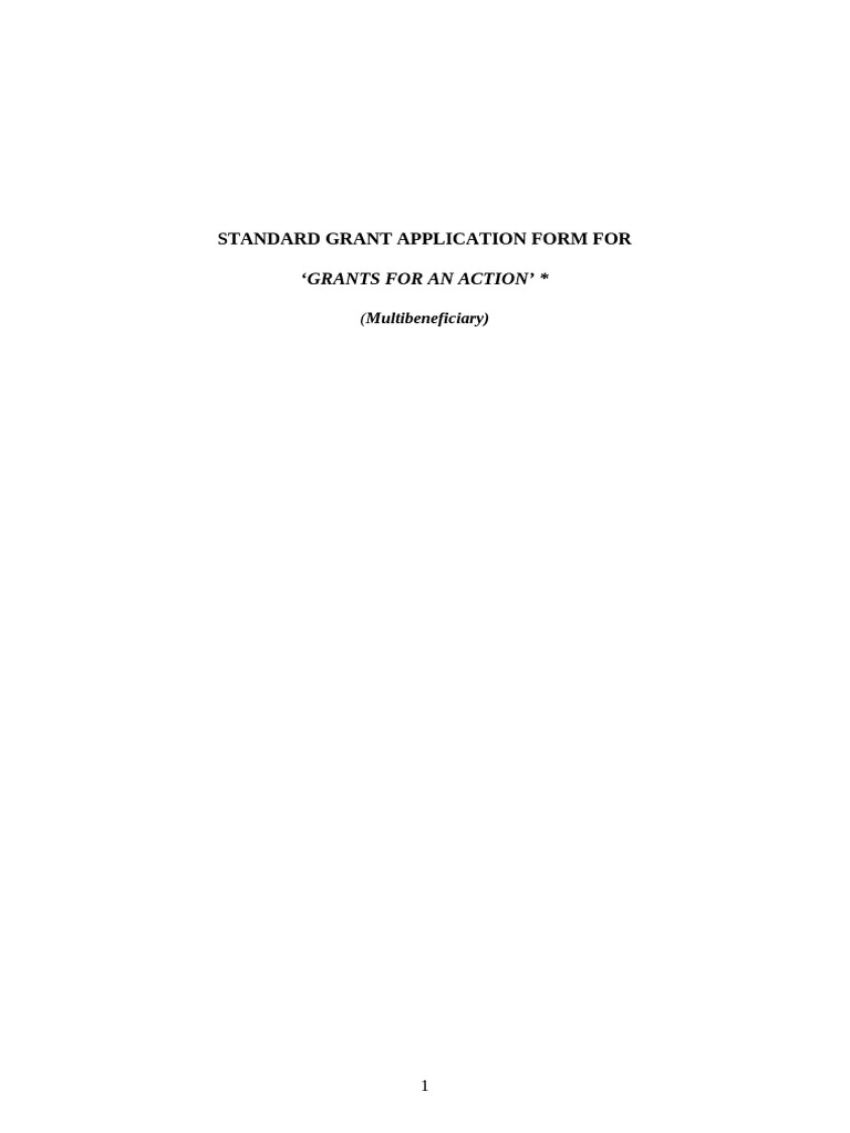 Annex1 Grant Application Form | PDF | Telephone | Equity (Finance)