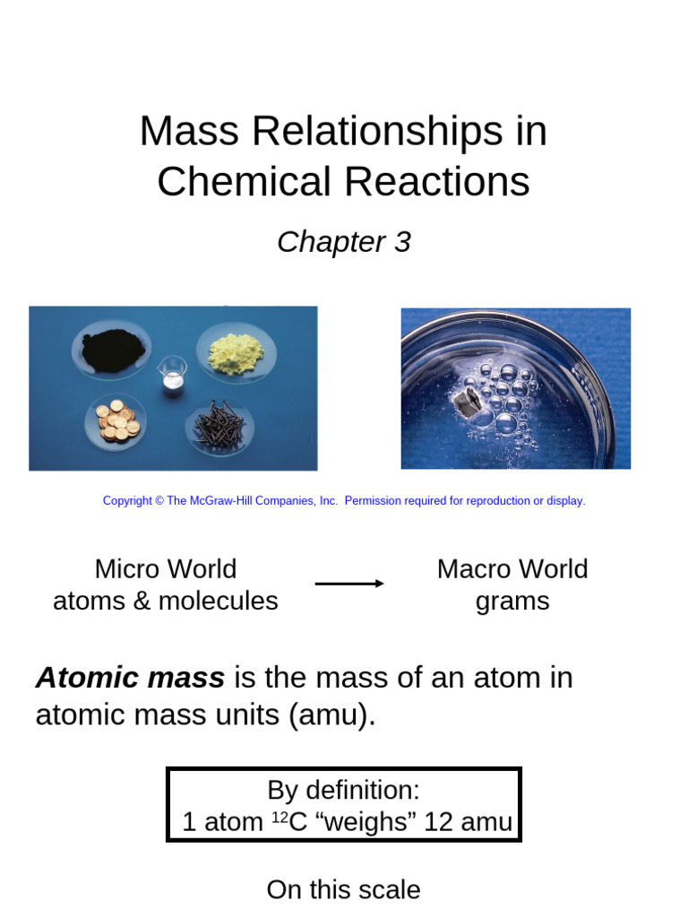 Ch3 Mass Relation | PDF | Mole (Unit) | Quantity