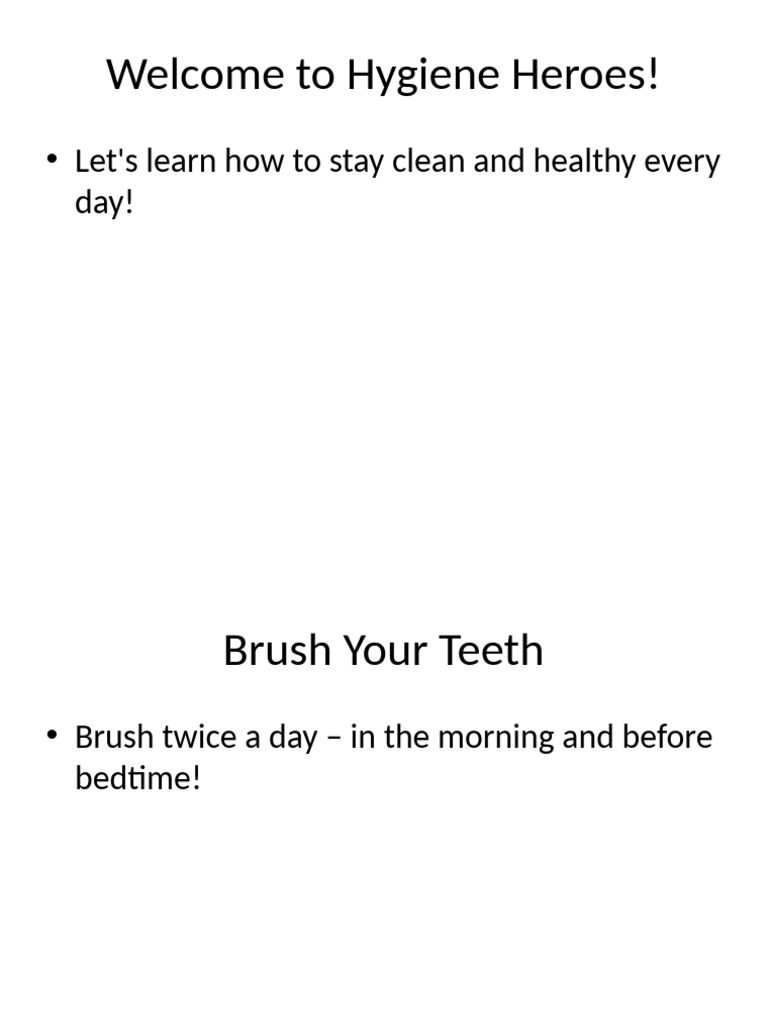 Cartoon Hygiene Lesson PreK Enhanced | PDF