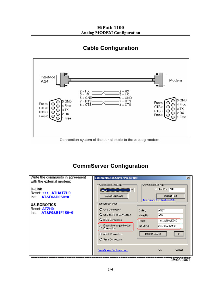 Analog MODEM Configuration - How To | PDF