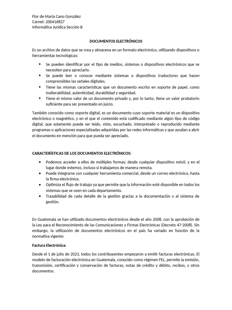 Documentos Electrónicos | PDF | Documento | Informática