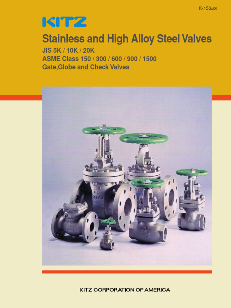 KITZ Stainless & High Alloy Steel Valves | PDF | Stainless Steel | Steel